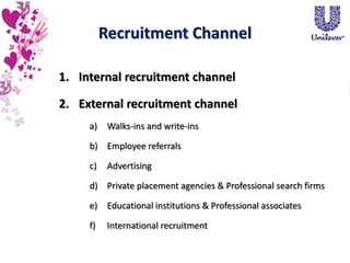 Recruitment and Selection Process-Unilever | PPTX
