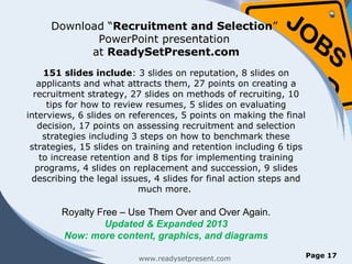 Recruitment and selection powerpoint presentation | PPT