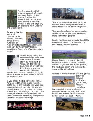 Modoc County Recruitment brochure | PDF | North America Travel | Travel ...