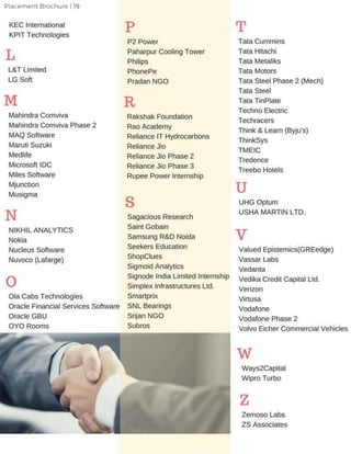 Placement Brochure - NIT Jamshedpur 2018-19 | PDF