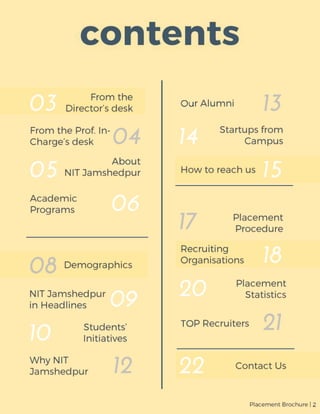 Placement Brochure - NIT Jamshedpur 2018-19 | PPTX