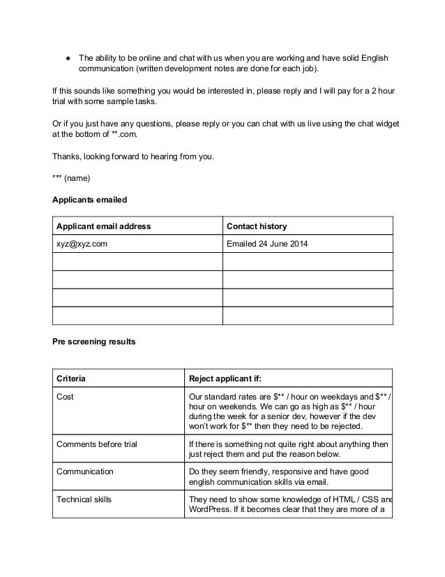 Hiring Developers - Recruitment Effort Template by WP Curve