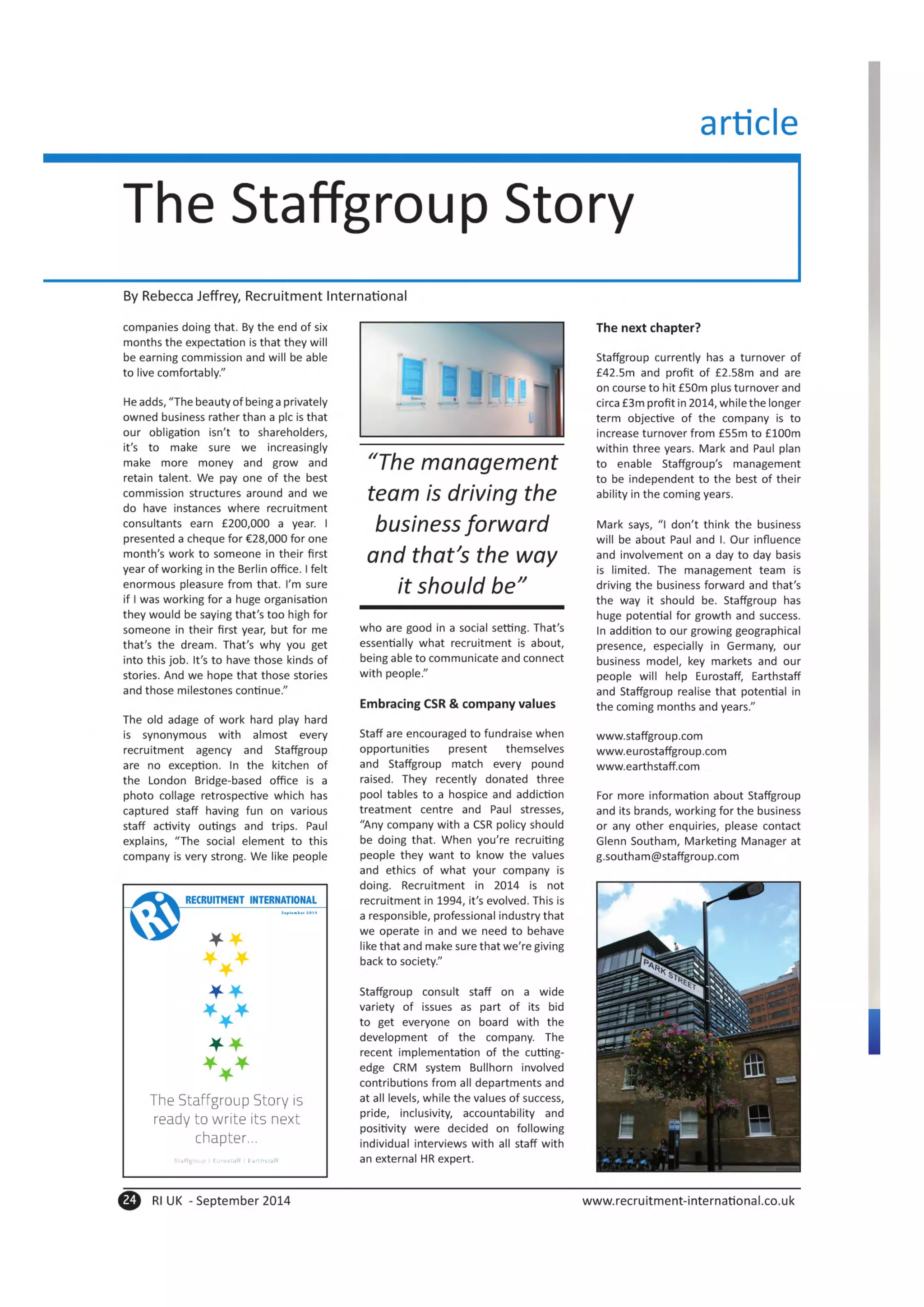 The Staffgroup Story | PDF