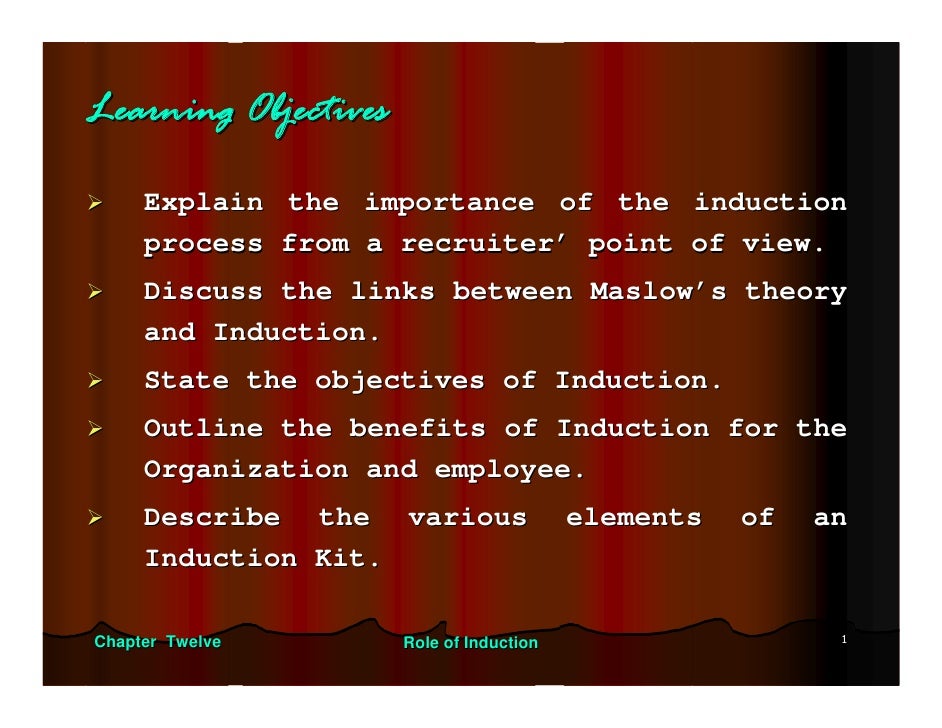 Recruitment Management - Role of Induction Process