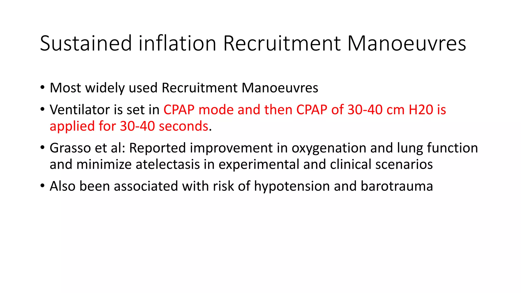 Recruitment maneuvers in ards | PPTX