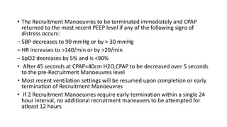 Recruitment maneuvers in ards | PPTX