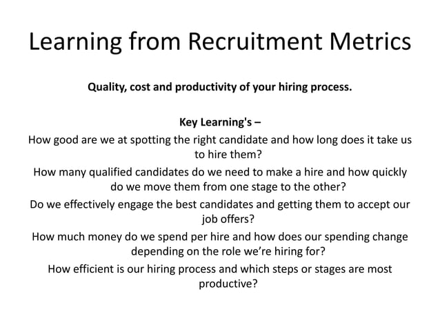 Recruitment Matrix | PPT