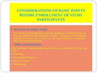 RECRUITMENT OF STUDY of the PARTICIPANTS.pptx