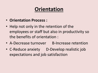 RECRUITMENT , ORIENTATION , STAFFING SCDULEDING (1).pptx