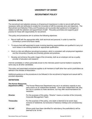 Recruitment policy _procedures | DOC
