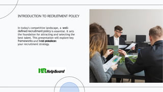 Recruitment Policy Sample, Recruitment Policy PDF | PPTX