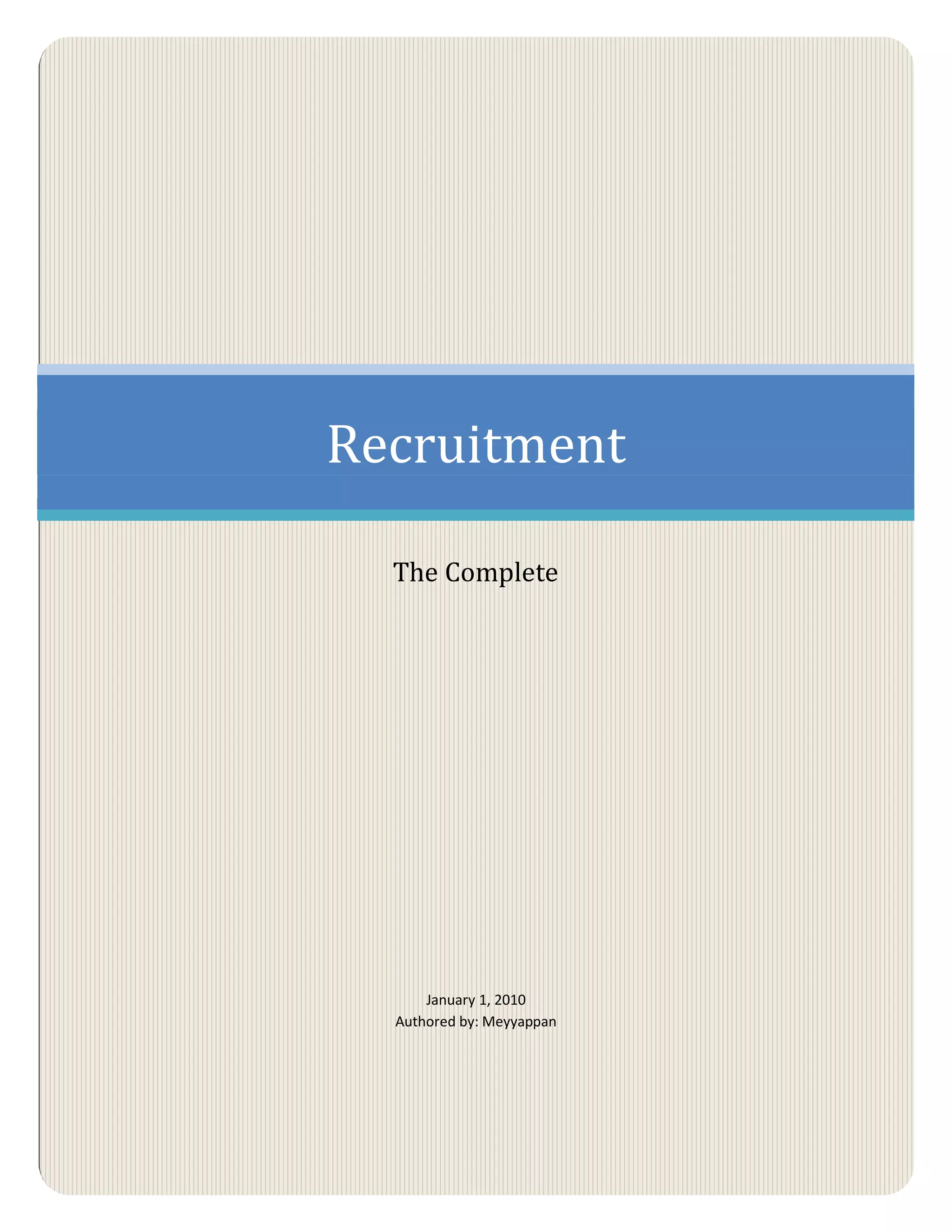 Recruitment process | PDF