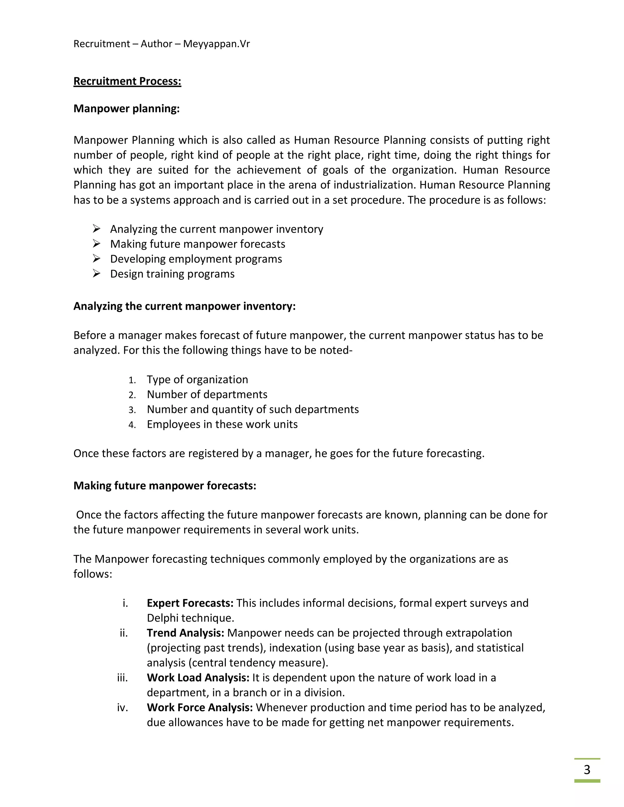 Recruitment process | PDF