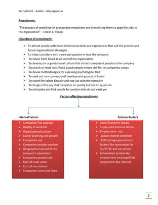 Recruitment process | PDF