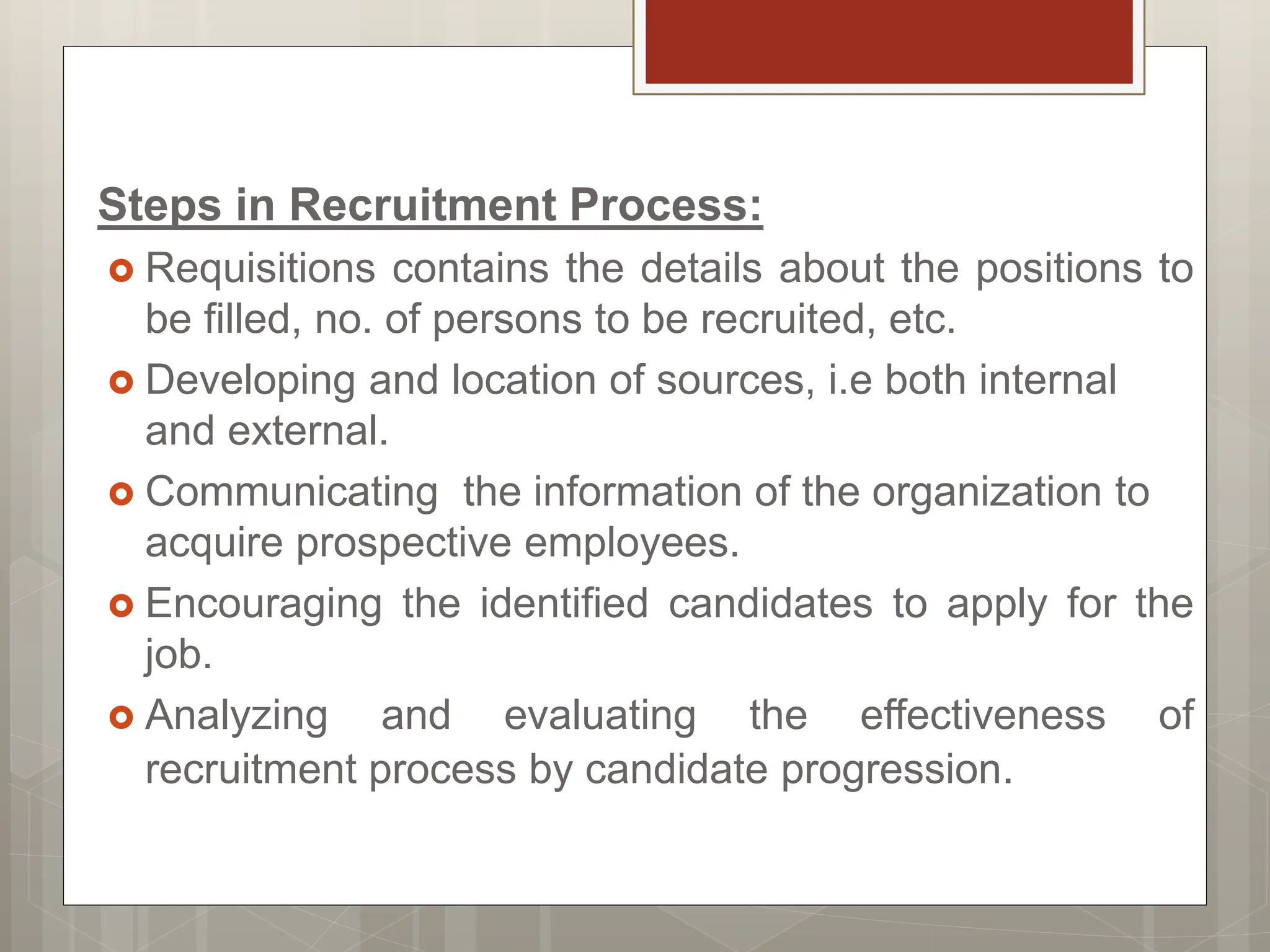 Recruitment process in the ..pptx slides | PPTX