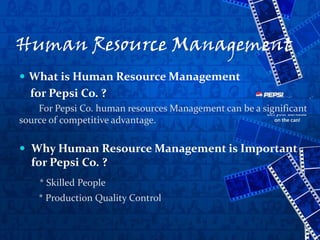 Recruitment process of pepsi | PPTX