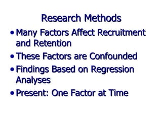 Recruitment, Retention And Teachers | PPT