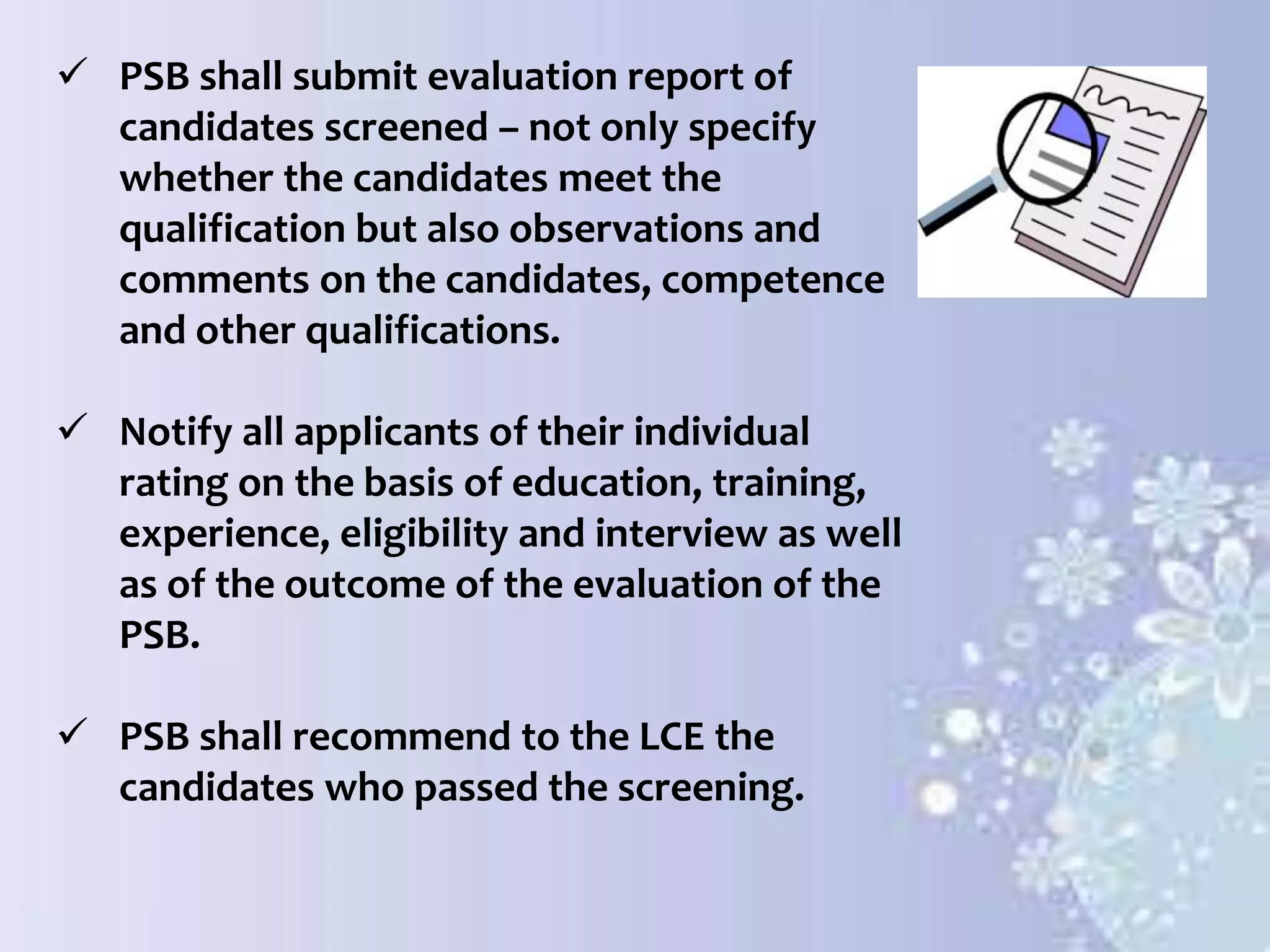 Recruitment Screening and Selection process in Philippine Government | PPTX