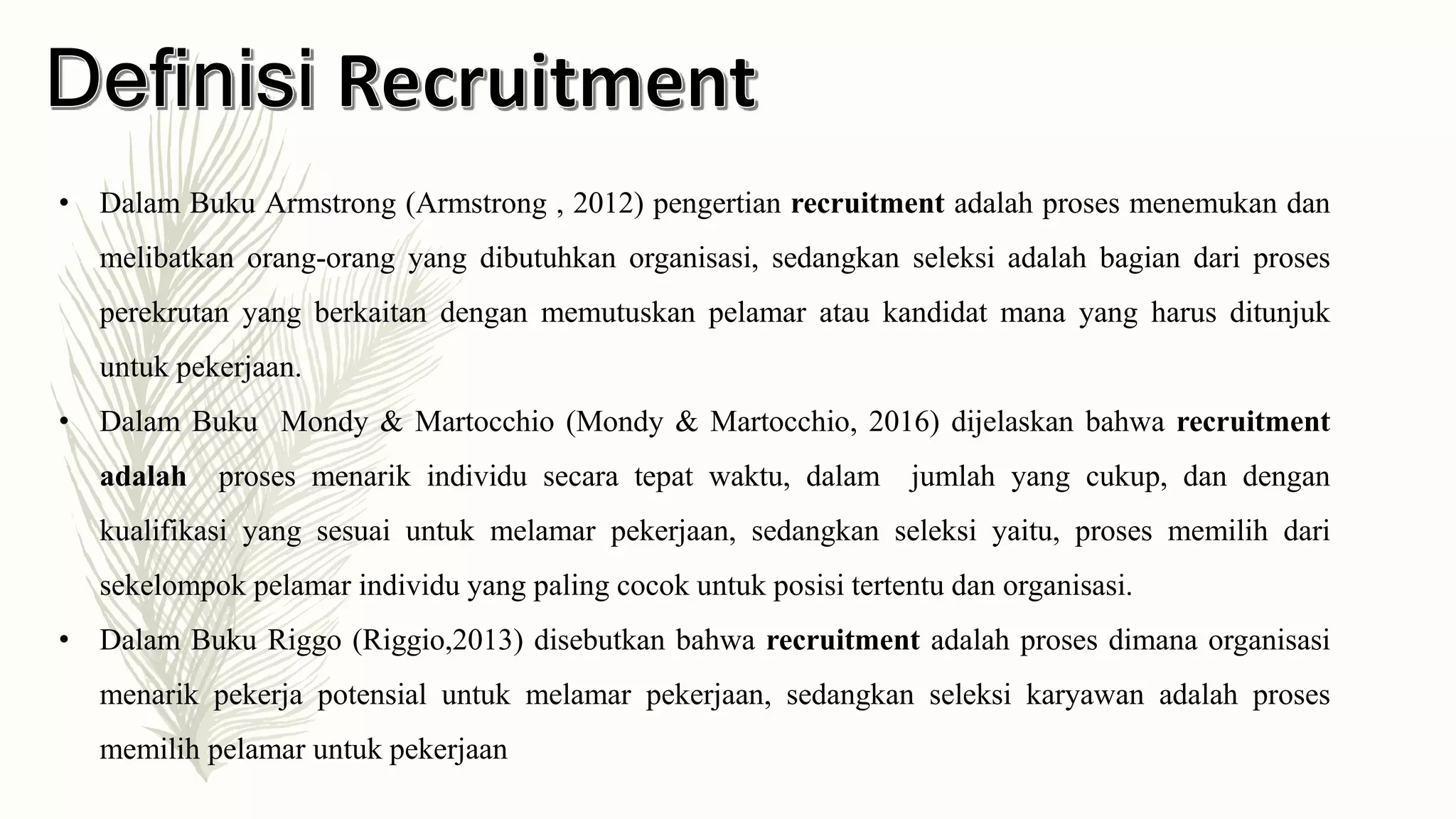 Recruitment & selection | PPTX