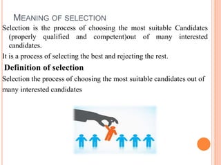 Recruitment selection and induction | PPTX