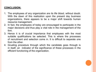 Recruitment selection and induction | PPTX