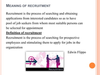 Recruitment selection and induction | PPTX