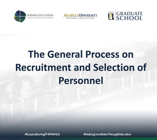 Recruitment, Selection and Placement of Personnel.pptx