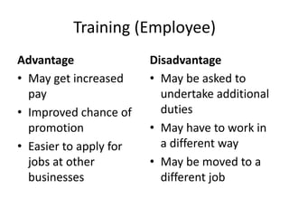 Recruitment, selection and training of workers | PPTX