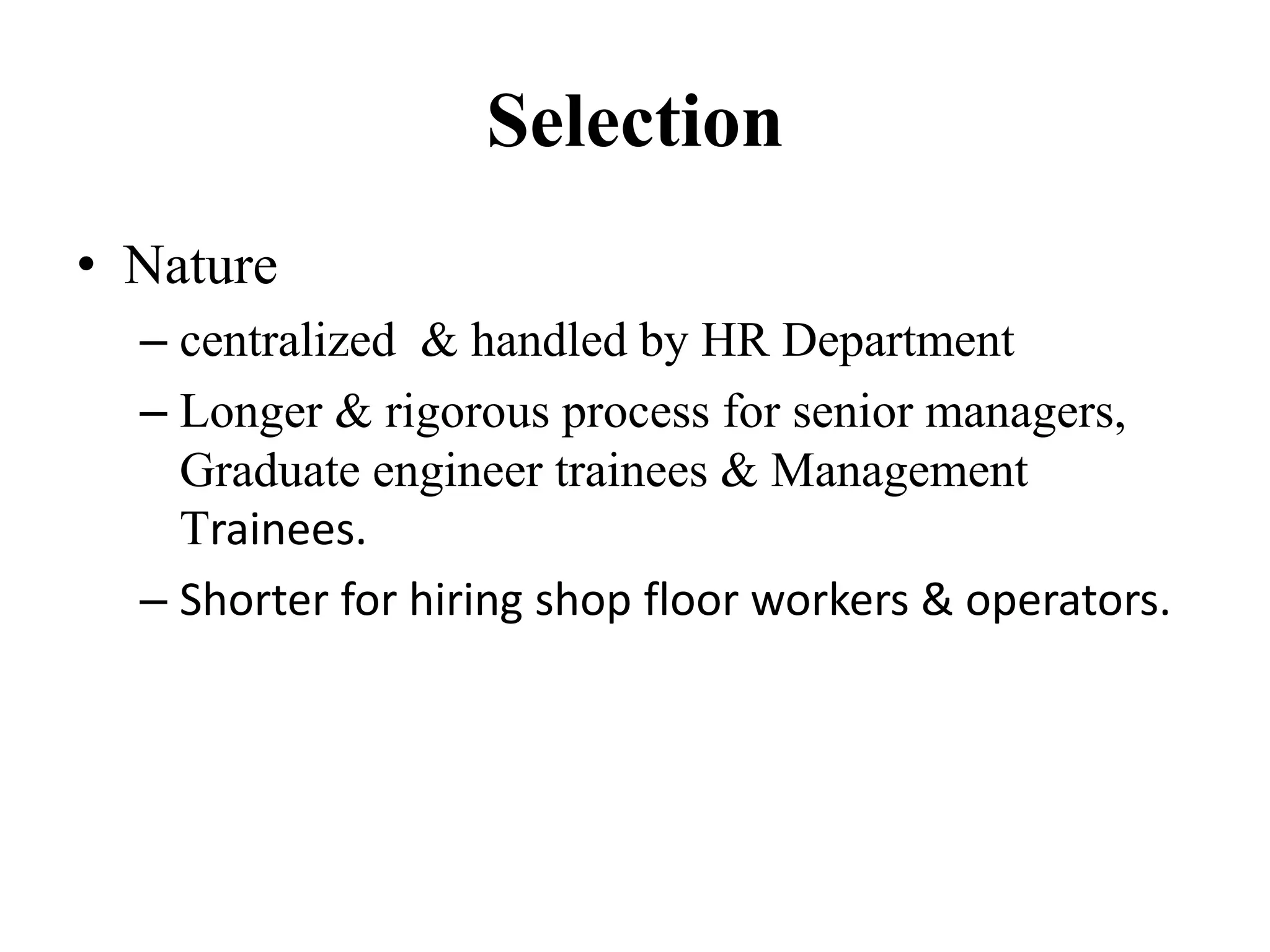 Recruitment & Selection Practice in Kirloskar oil Engines Ltd. | PPTX