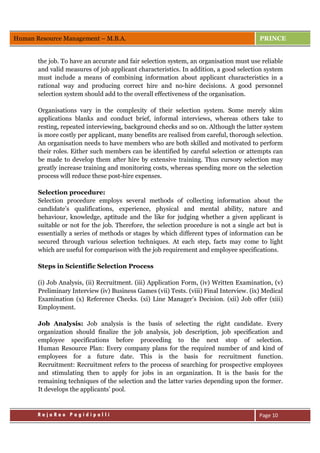 Recruitment & Selection by Raja Rao Pagidipalli | PDF