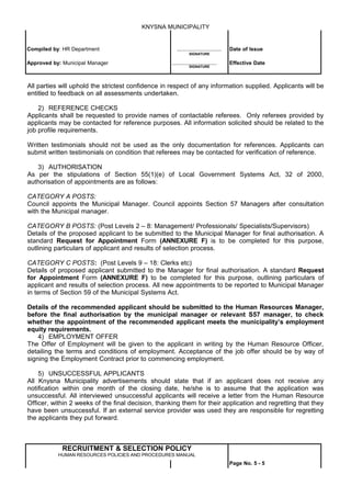 Recruitment selection policy human resources policies and | PDF