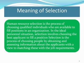 Recruitment & selection ppt | PPT