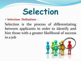 Recruitment and selection | PPT