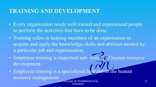 Recruitment selection training and development | PPTX