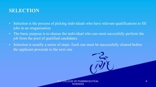 Recruitment selection training and development | PPTX