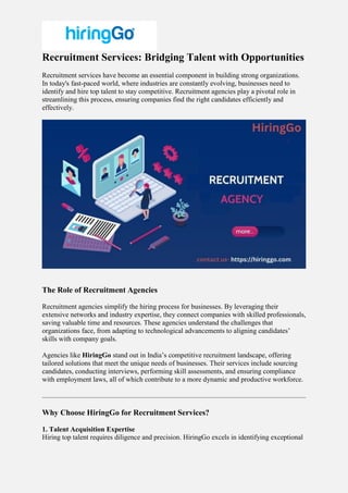 Recruitment & Hiring Services | HiringGo | PDF