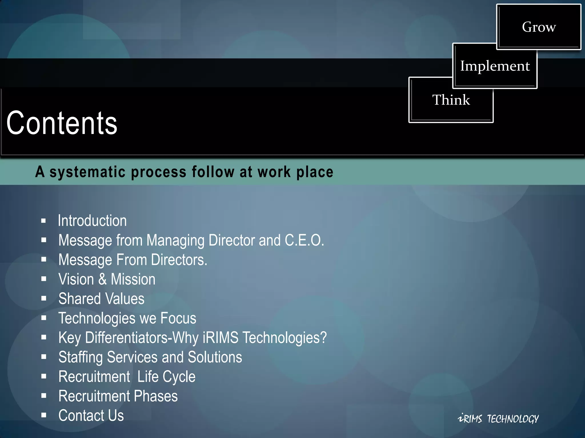 Recruitment solution i rims-p_technologies | PDF