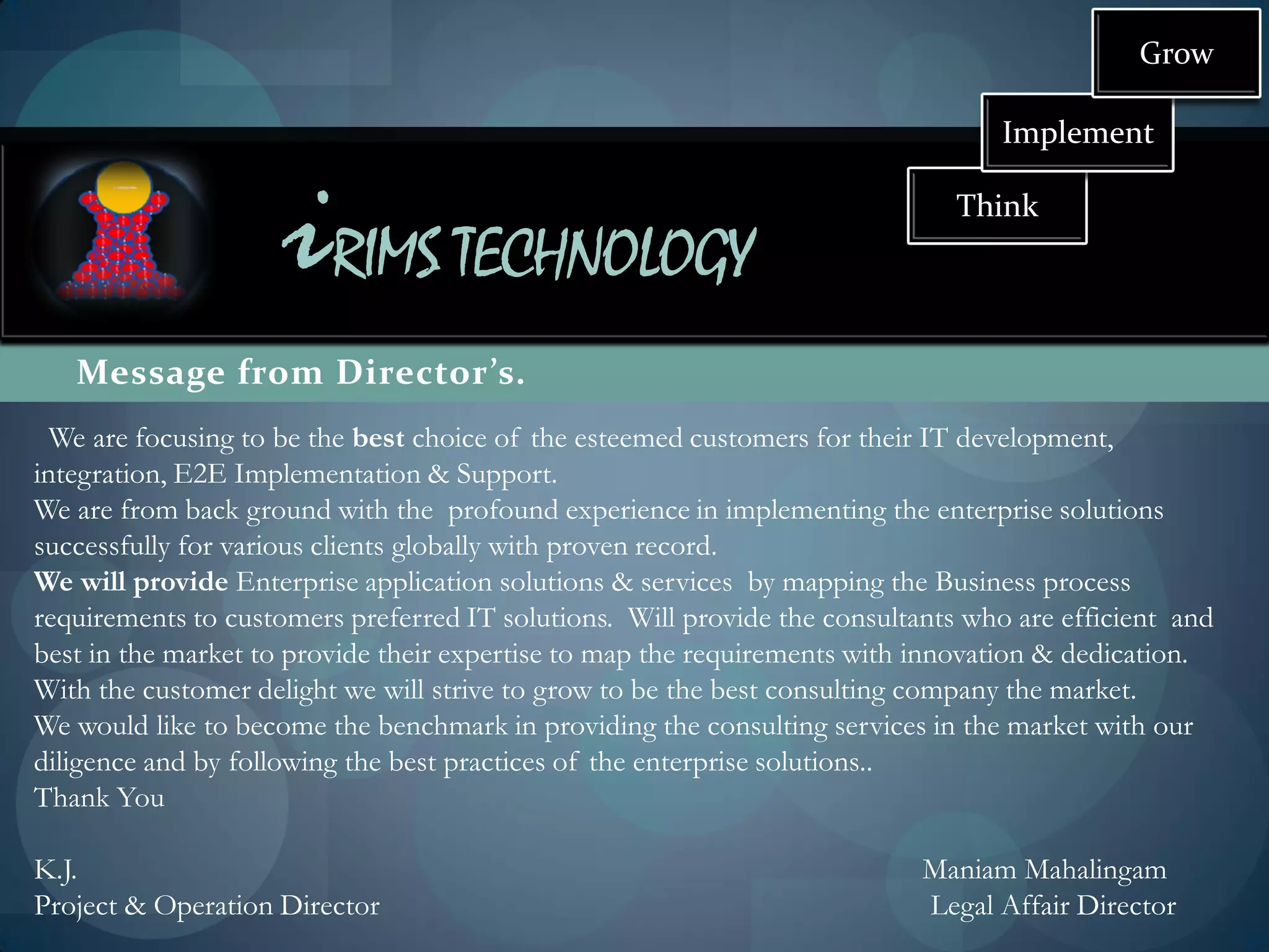 Recruitment solution i rims-p_technologies | PDF