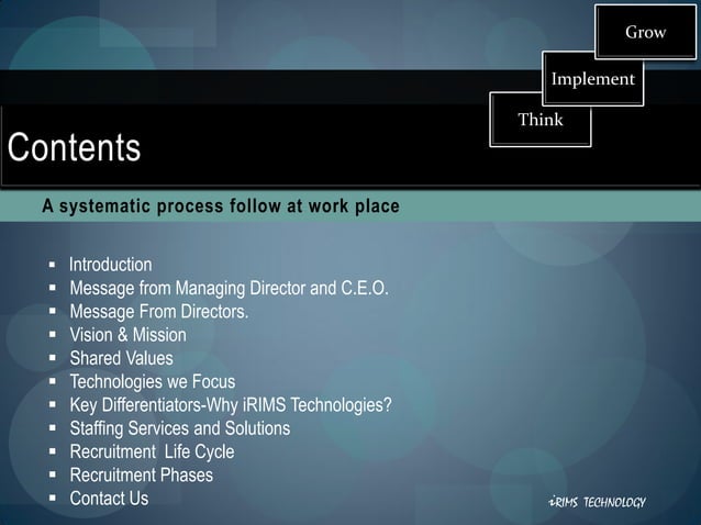 Recruitment solution i rims-p_technologies | PDF