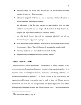 Recruitment strategies managing_effecting_the_recruitment_process | PDF