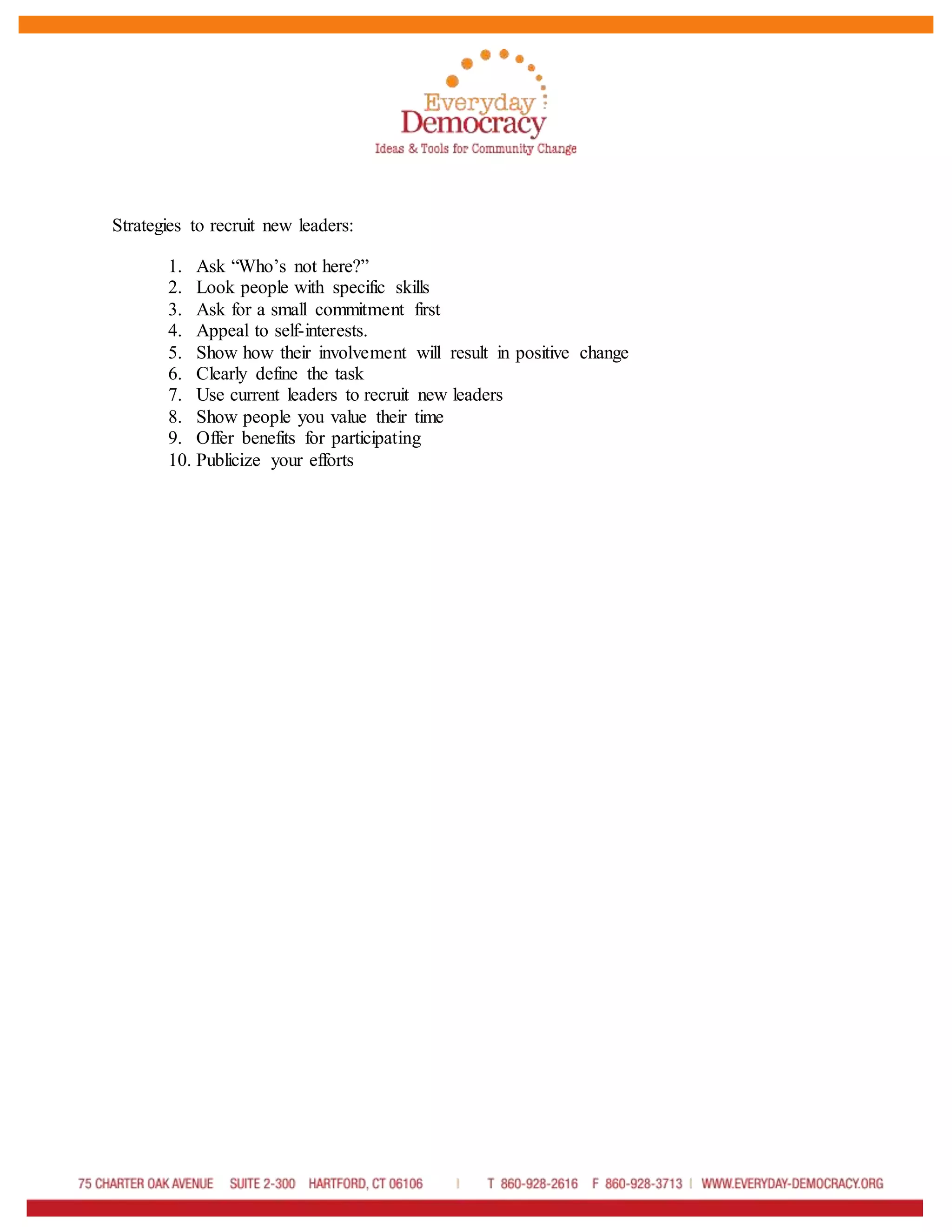 Recruitment Strategy Worksheet | DOCX