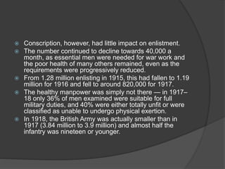 Recruitment to the british army during the first world war | PPT
