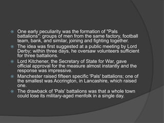 Recruitment to the british army during the first world war | PPT