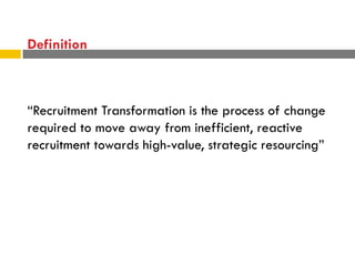 Recruitment transformation | PDF