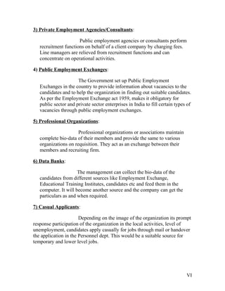 Recruitment with case study on bhel | DOC