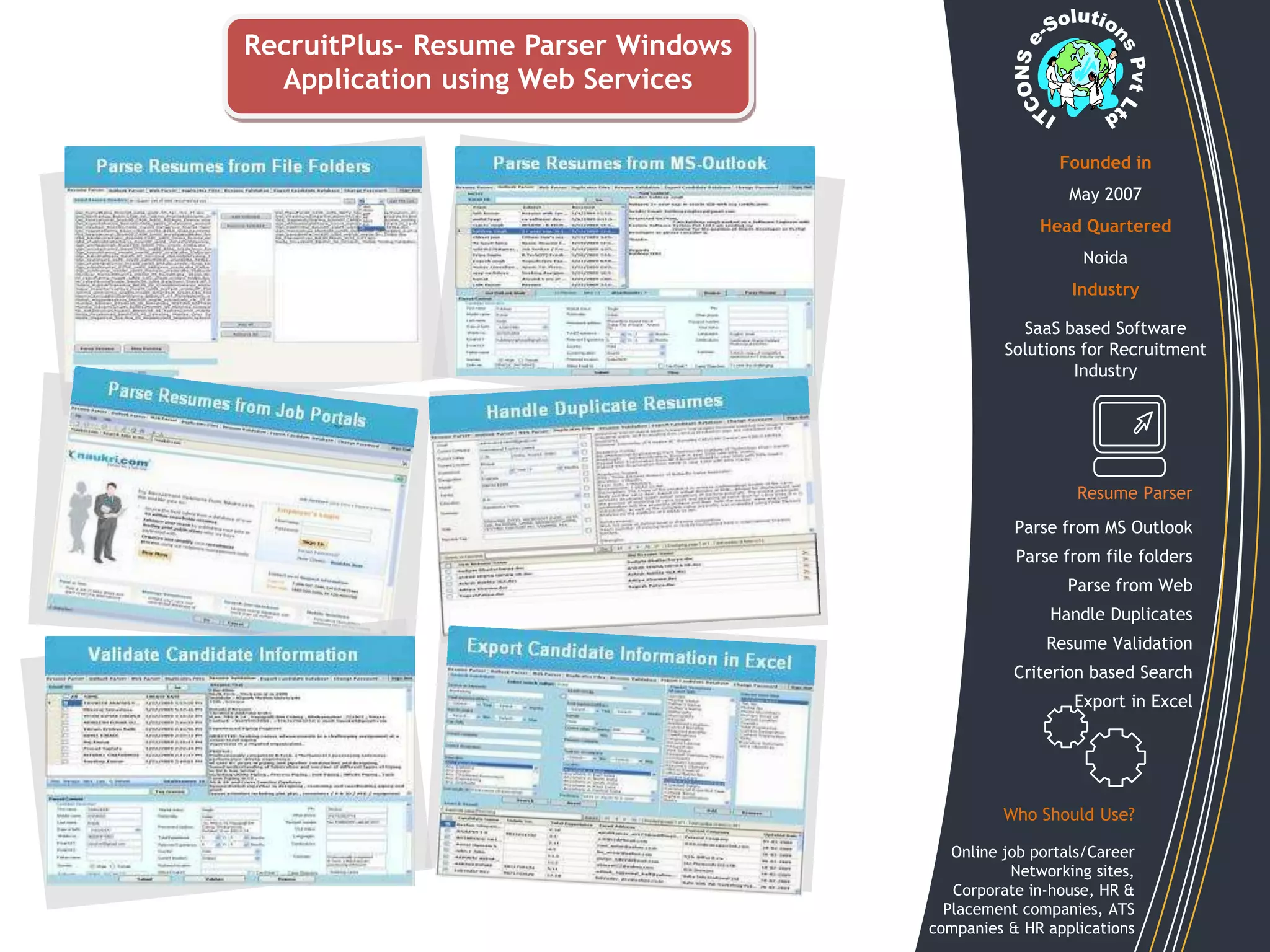 Recruit plus product portfolio presentation | PPSX