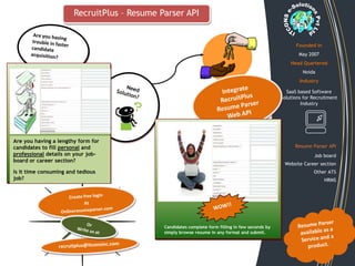 Recruit plus product portfolio presentation | PPSX