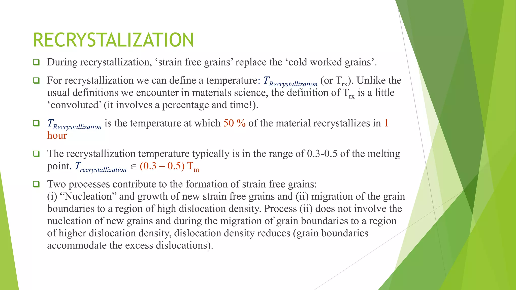 Re-crystallization | PPTX