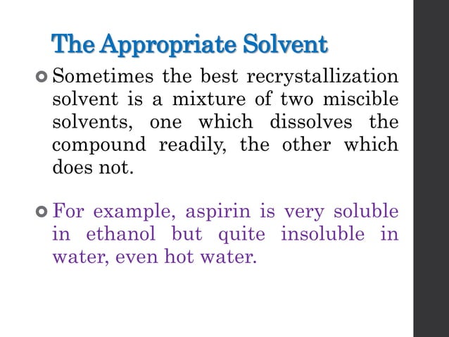 Recrystallization | PPTX | Chemistry | Science