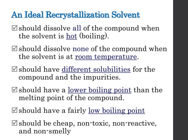 Recrystallization | PPTX | Chemistry | Science